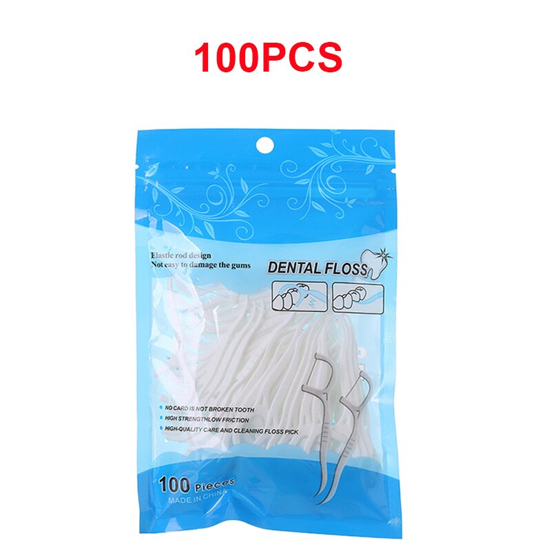 50/100 ps dental flosser picks toothpicks teeth st... – Vicedeal