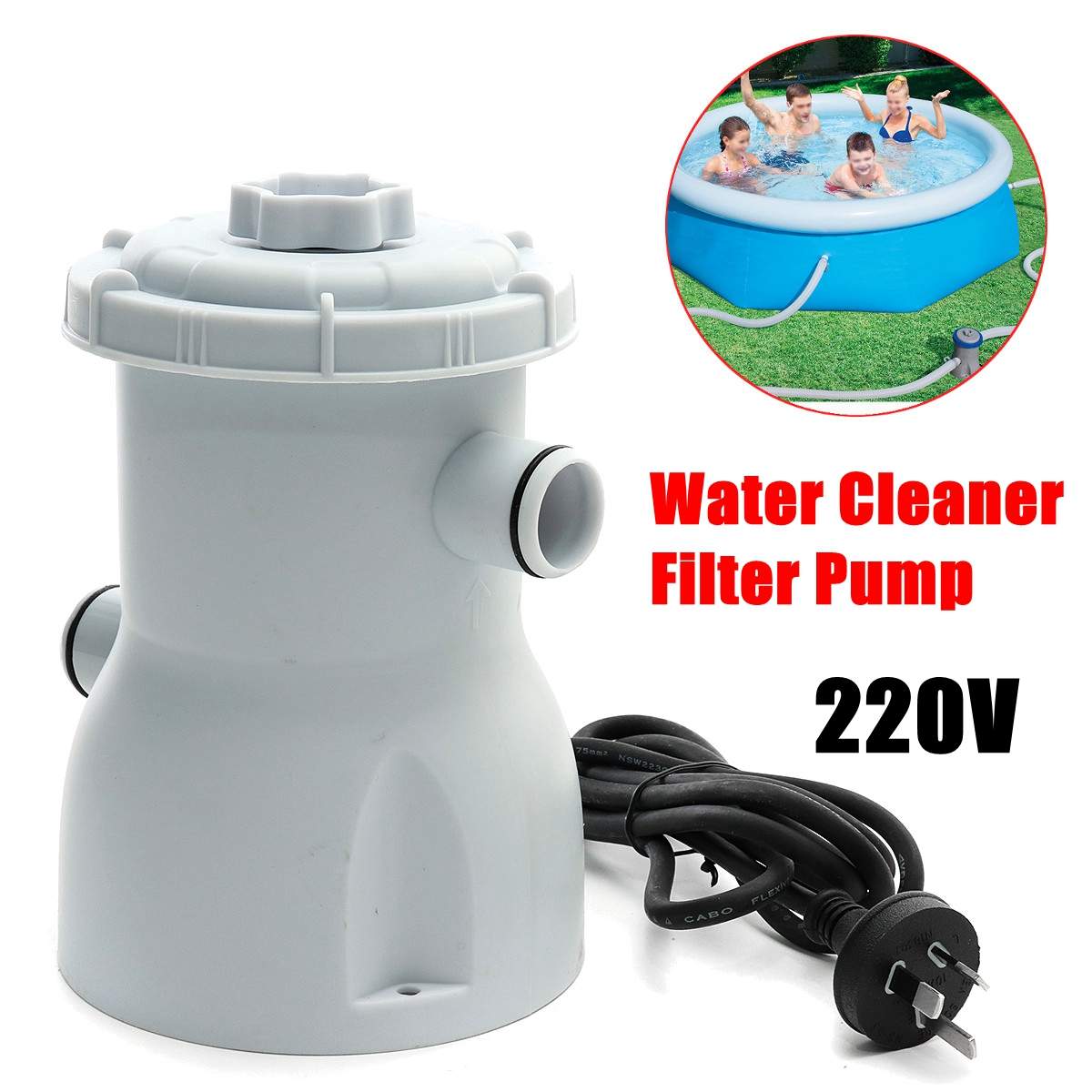 220V Electric Pool Filter Pump For Swimming Pools ... – Grandado
