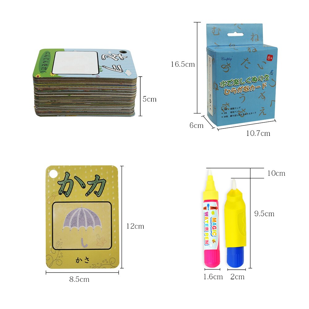 46PCS Japanese Magic Water Drawing Cards & 2 Magic... – Grandado