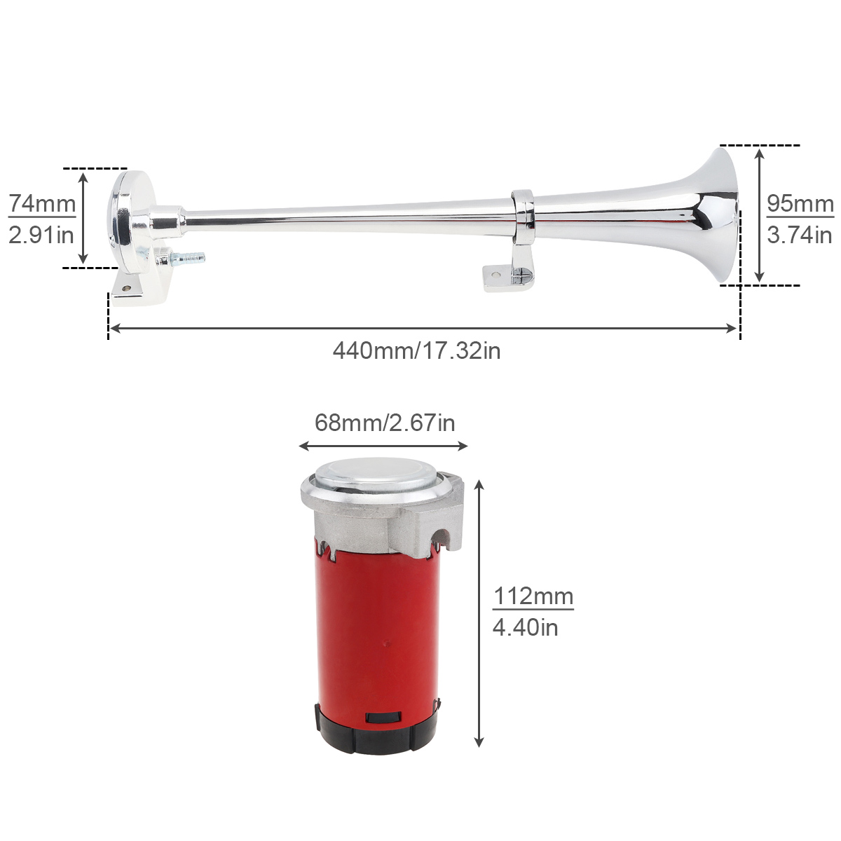 12V Universal Air Horn Pump Loud Car Truck Vehicle... – Grandado