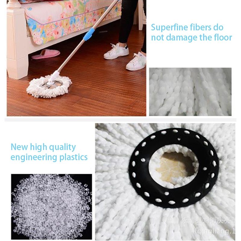 360 Degree Rotating Spinning Magic Mop Heads Floor... – Grandado