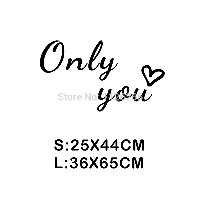 Classic Love Quotes Home Wall Sticker Only You wit... – Vicedeal