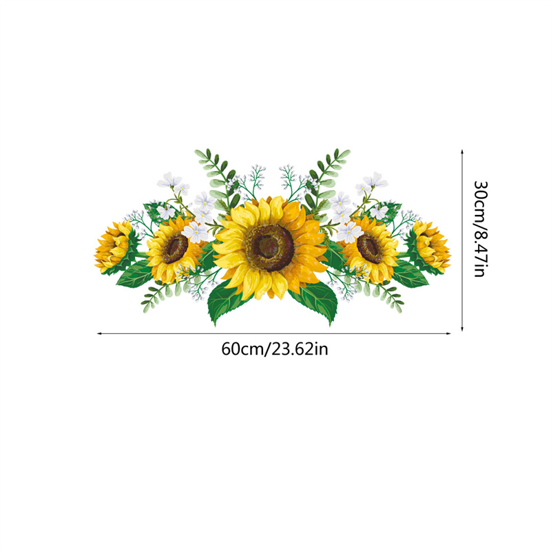 12Cm X 60Cm Sunflower Wall Stickers Art Decals Rem... – Vicedeal