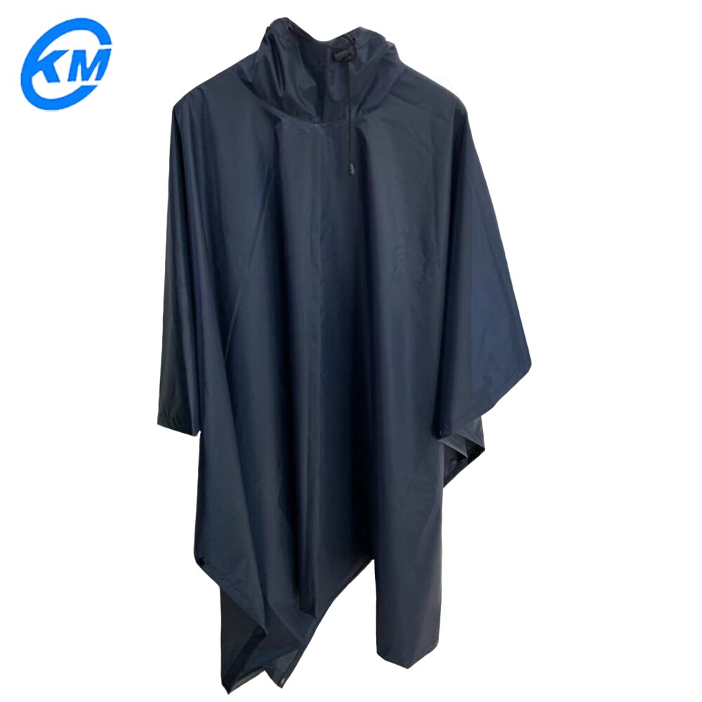 Poncho de lluvia cuadrado de tela de Nylon azul ma... – Grandado