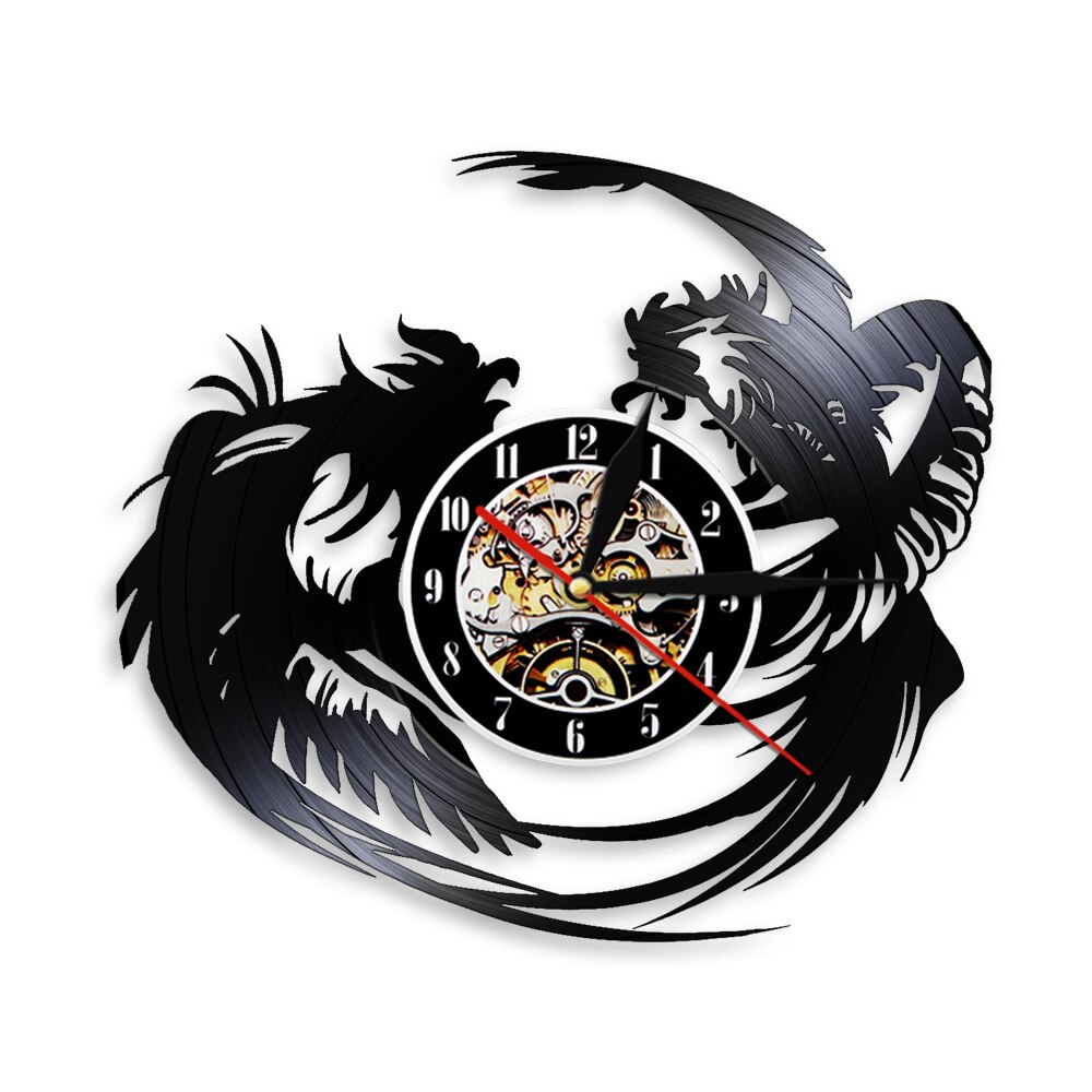 Phoenix Wall Vinyl Record Clock Design moderno Fas... – Grandado