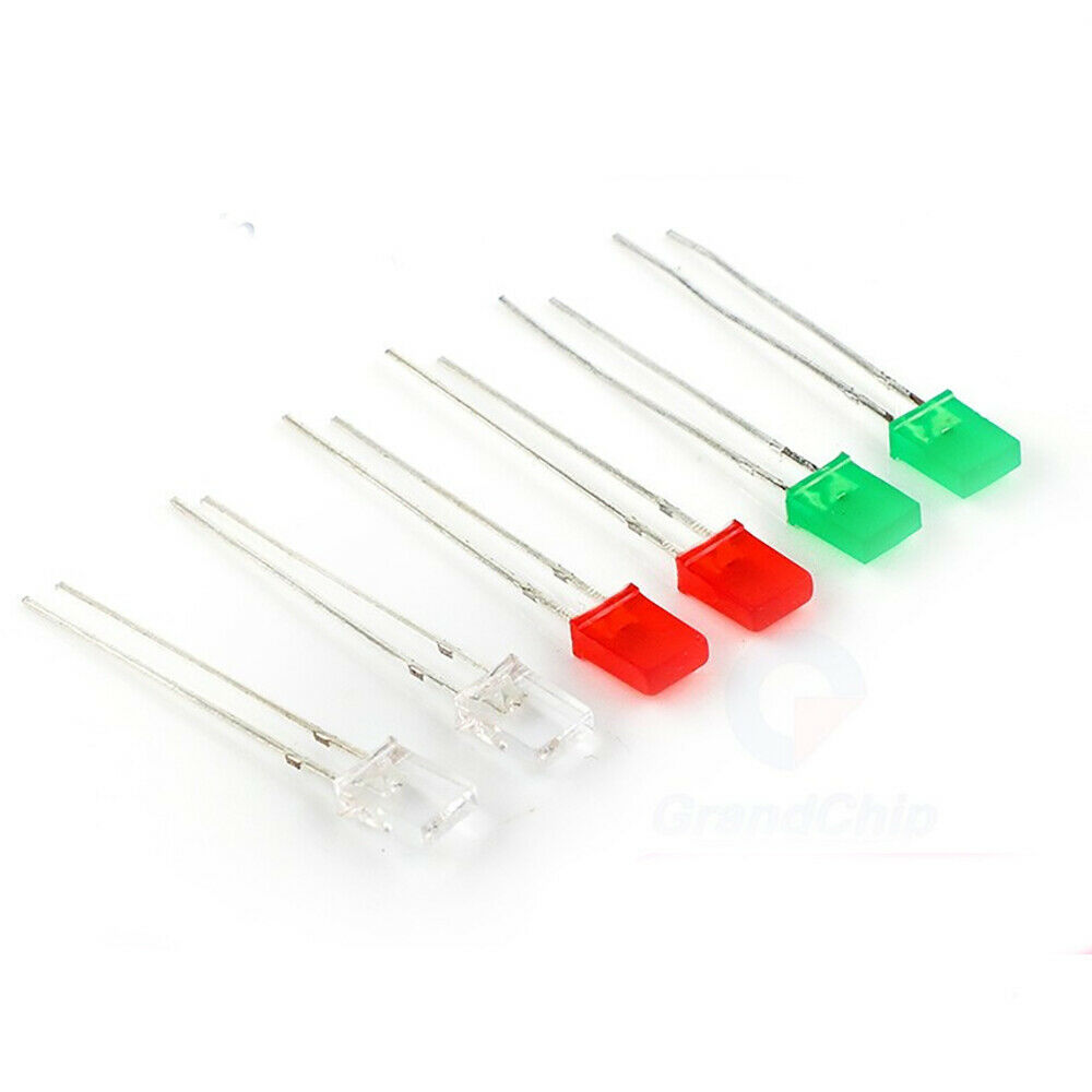 100pcs 2X5X7 square LED 257 Red light-emitting dio... – Grandado