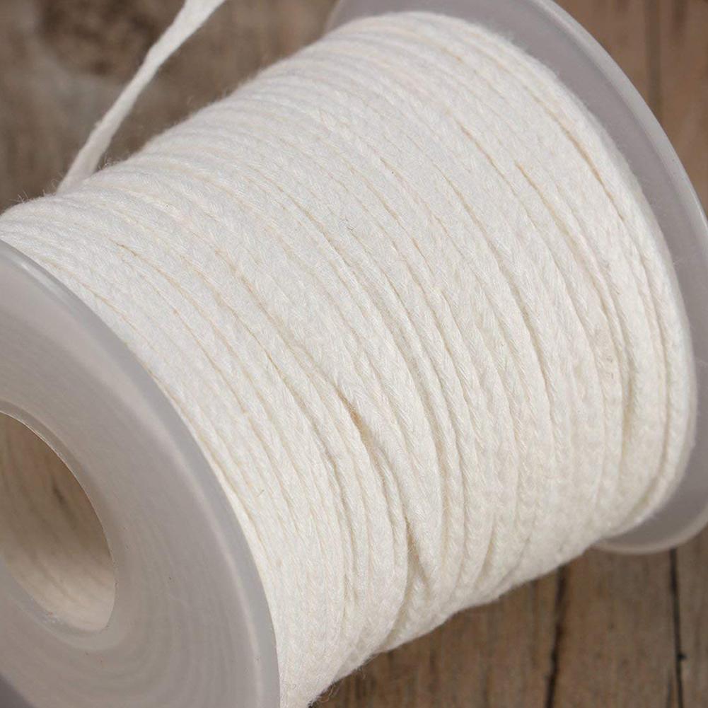 61M White Candle Wick Cotton Candle Woven Wick DIY... – Grandado