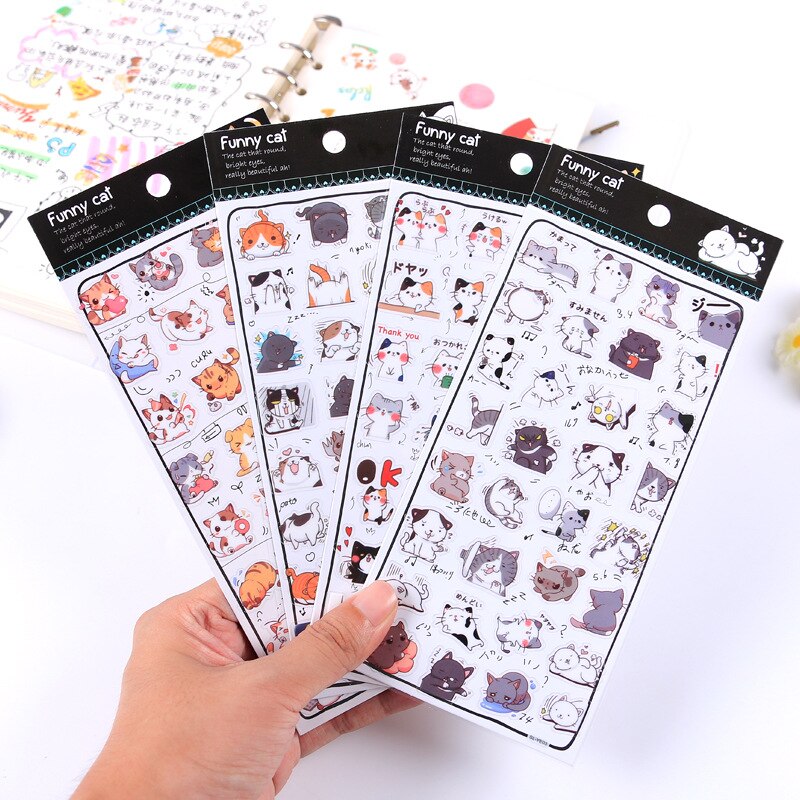 Kawaii Cat Pet Friend PVC Transparent Stickers Scr... – Grandado
