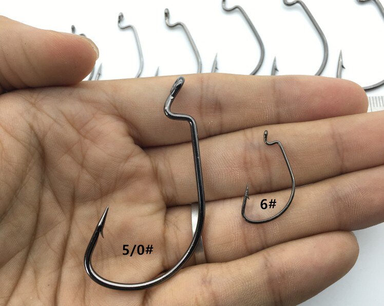20pcs Wide Gap Worm Hook Jig Fishing Crank Hook Ba... – Grandado