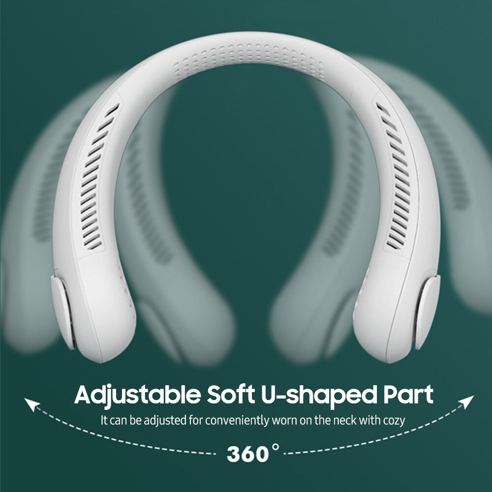 U-shape Air Fan Cooling Portable Neck Fan Wearable... – Vicedeal