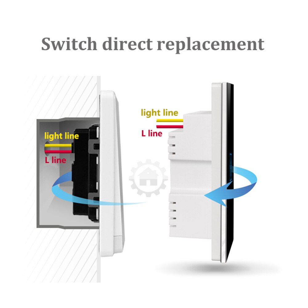 EU UK Standard Smart Home Muur Touch Switch, 4 Gan... – Vicedeal