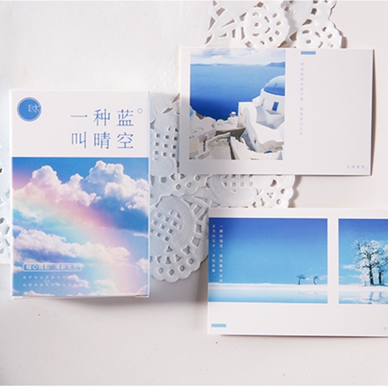 28 Sheets/Set Summer Blue Sky Lomo Card Mini Postc... – Vicedeal