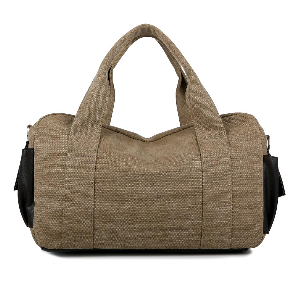 Canvas Leather Men Travel Bags Carry on Luggage Ba... – Vicedeal