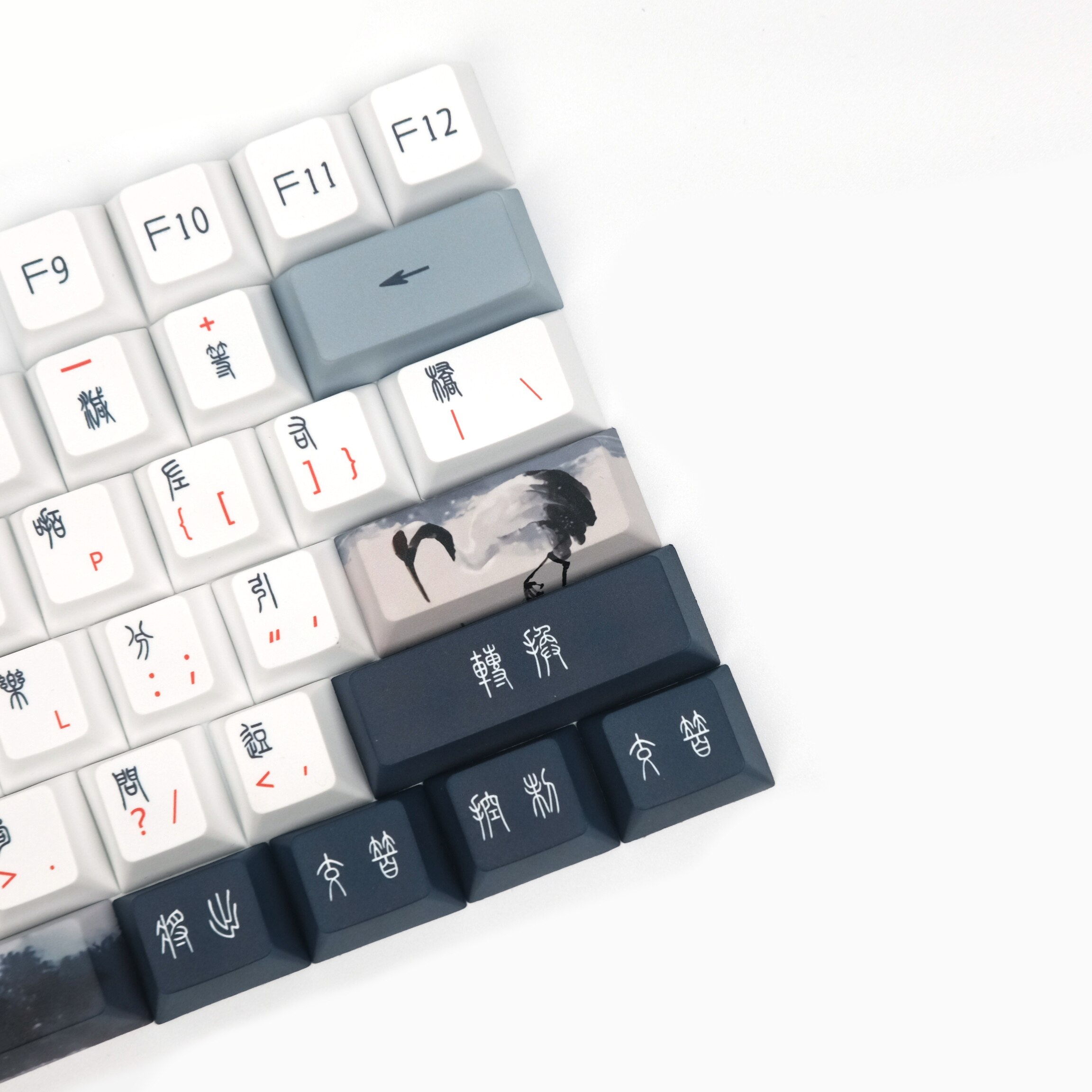 Red-Crowned Crane Keycaps PBT Keycap Cherry Profil... – Grandado