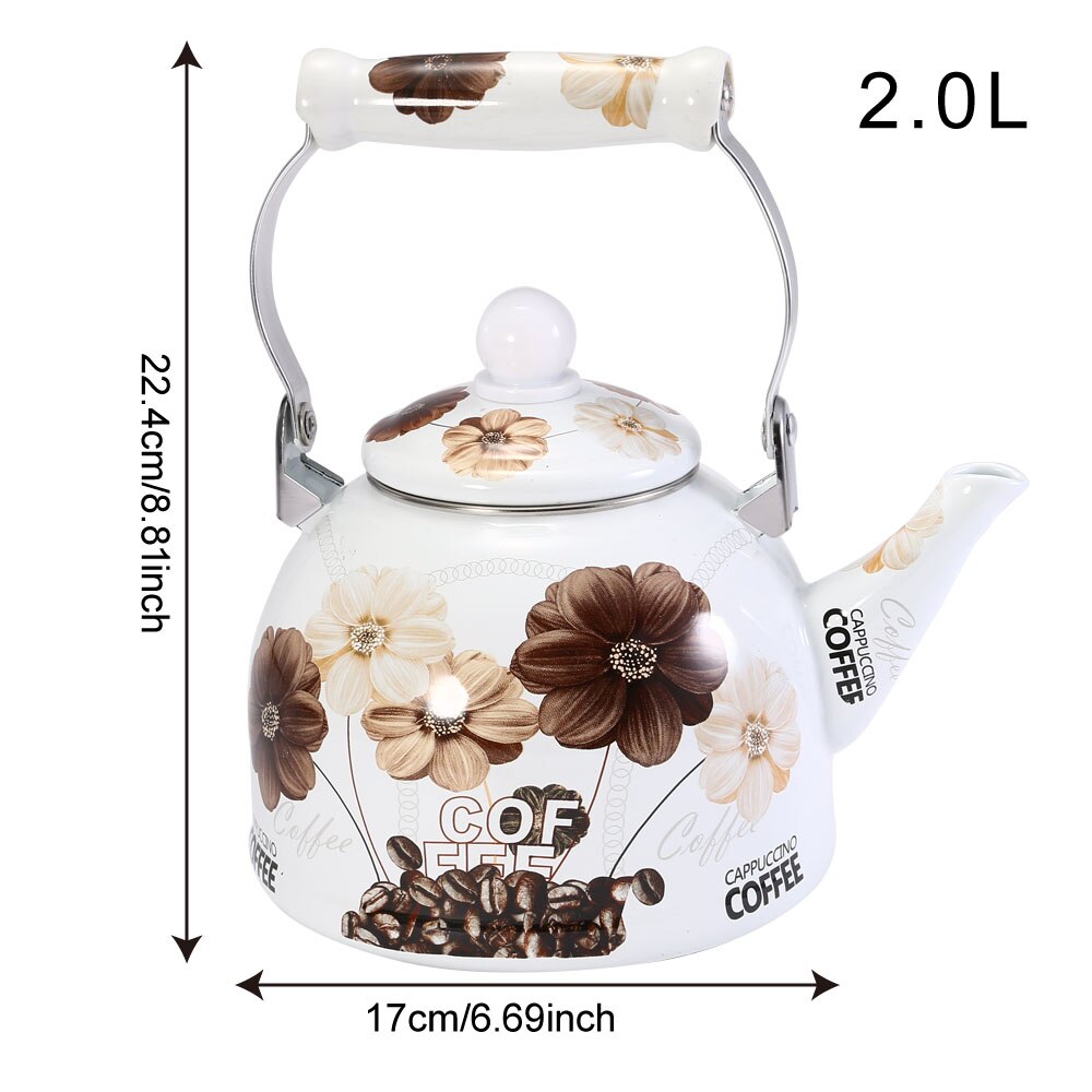 2L Chinese Traditional Enamel Teapot Vintage Loose... – Grandado