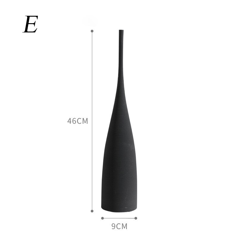 Ceramic Vase Black and White Simple Handmade Art D... – Vicedeal