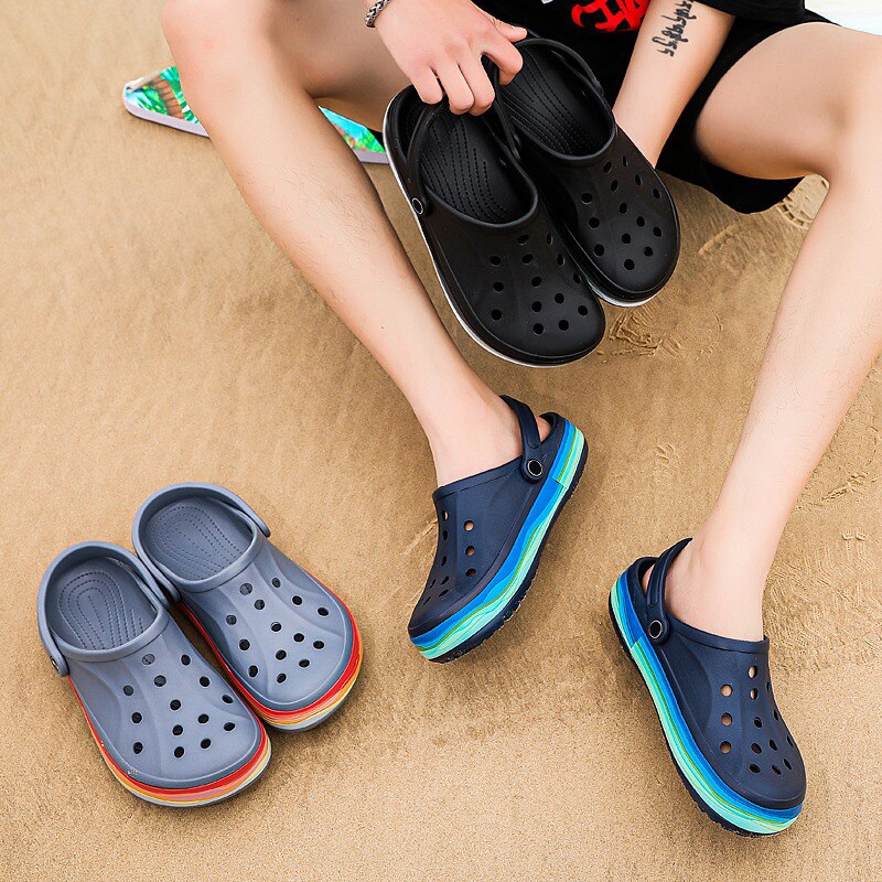 Men Outdoor Sandals Crok Adulto Clogs Crocks hole ... – Grandado