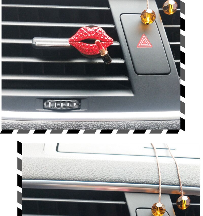 Full Diamond Lips Car Air Outlet Perfume Clip Car ... – Grandado