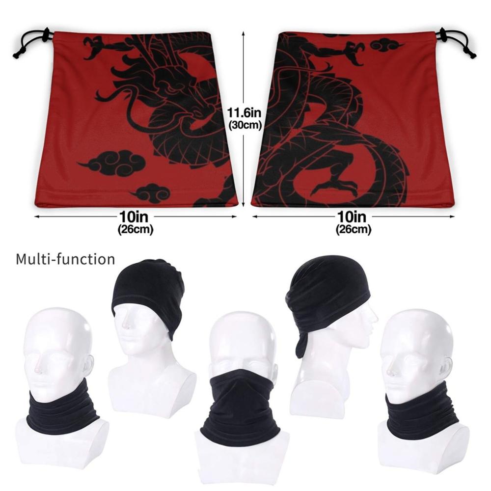 Noir Dragon 3D Bandana visage cou plus doux polair... – Grandado
