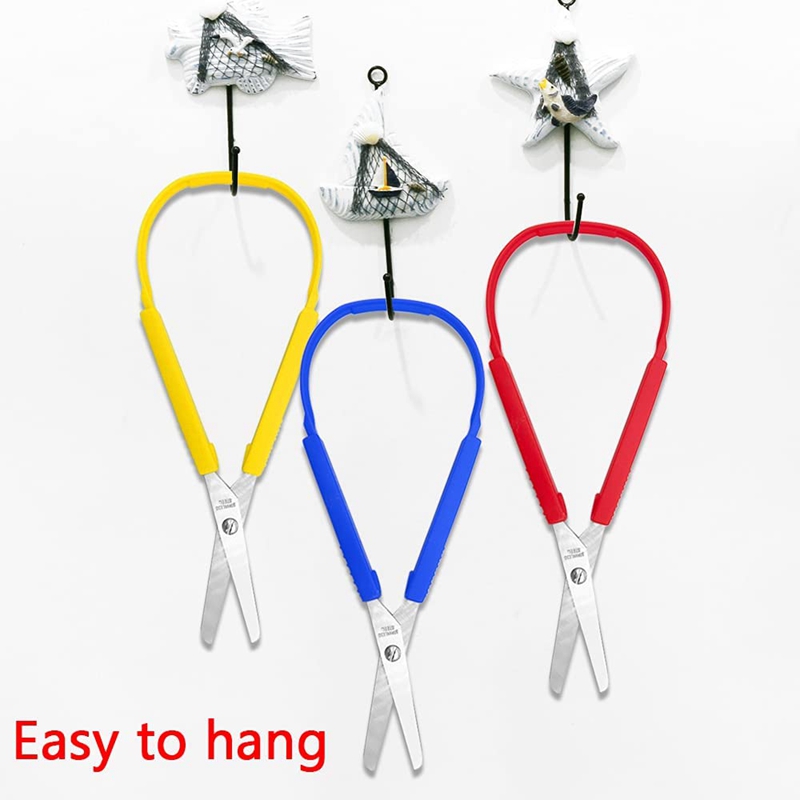 Loop Scissors Grip Scissor Colorful Self-Opening A... – Grandado