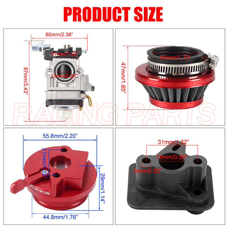 15mm Carburetor Upgrade Kit Air Filter Set Compati... – Grandado