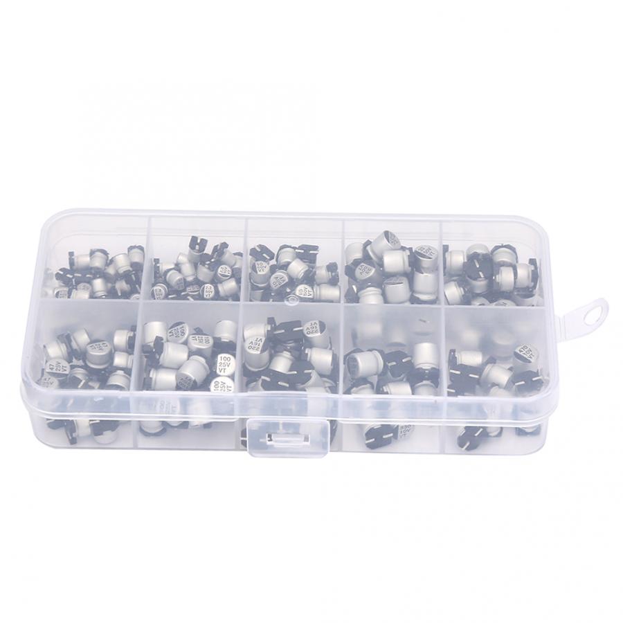 200pcs 10-50V SMD Electrolytic Capacitors Set 1uF 470uF E Cap Capacitor ...