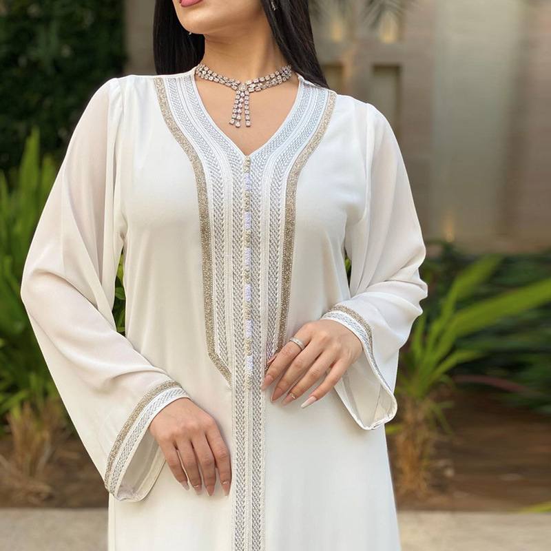 Ramadan Eid Mubarak Abaya Dubai Kaftan Kalkoen Mos... – Vicedeal