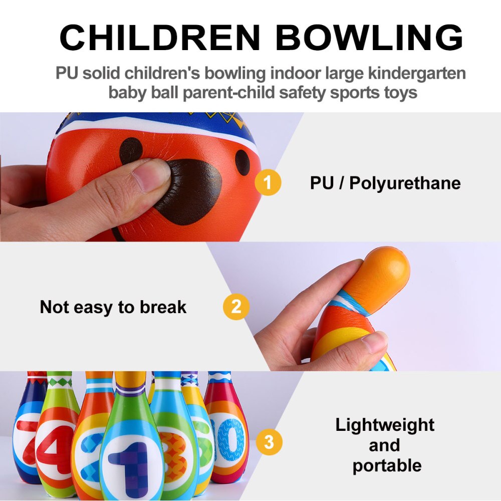 1 Set Large PU Solid Bowling Ball Kit Practical Du... – Grandado