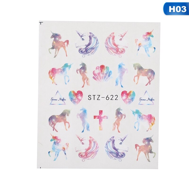 1 Nail Sticker Water Transfer Decals Unicorn Merma... – Grandado