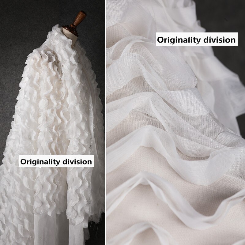 45*145 Cm/Stuk Wit Chiffon Originele Stof Stof Tro... – Vicedeal