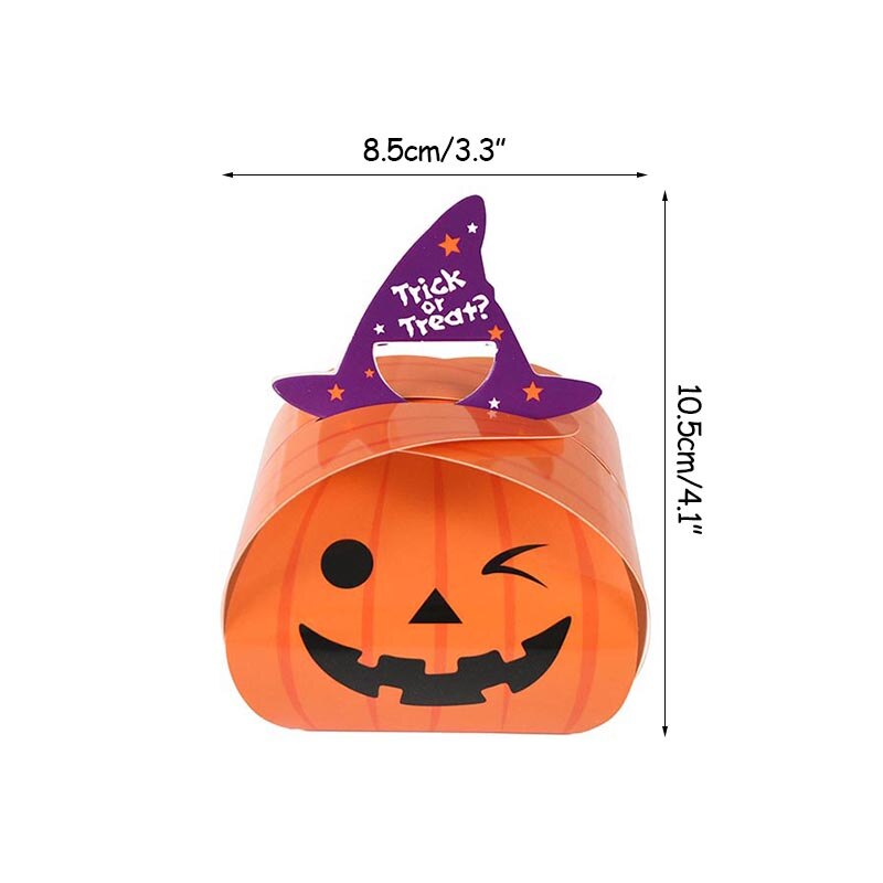 10pcs Halloween Pumpkin Candy Boxes DIY Paper Box ... – Grandado