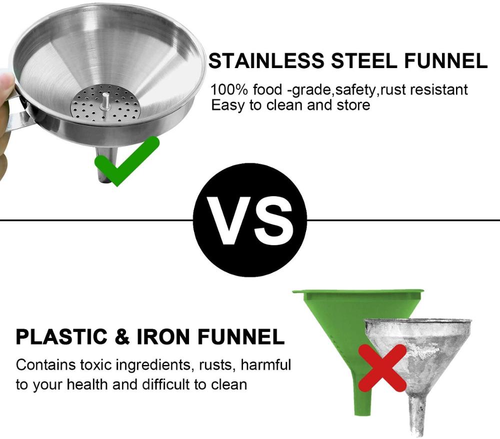 WALFOS 1pcs/3pcs stainless steel funnel kitchen oi... – Grandado