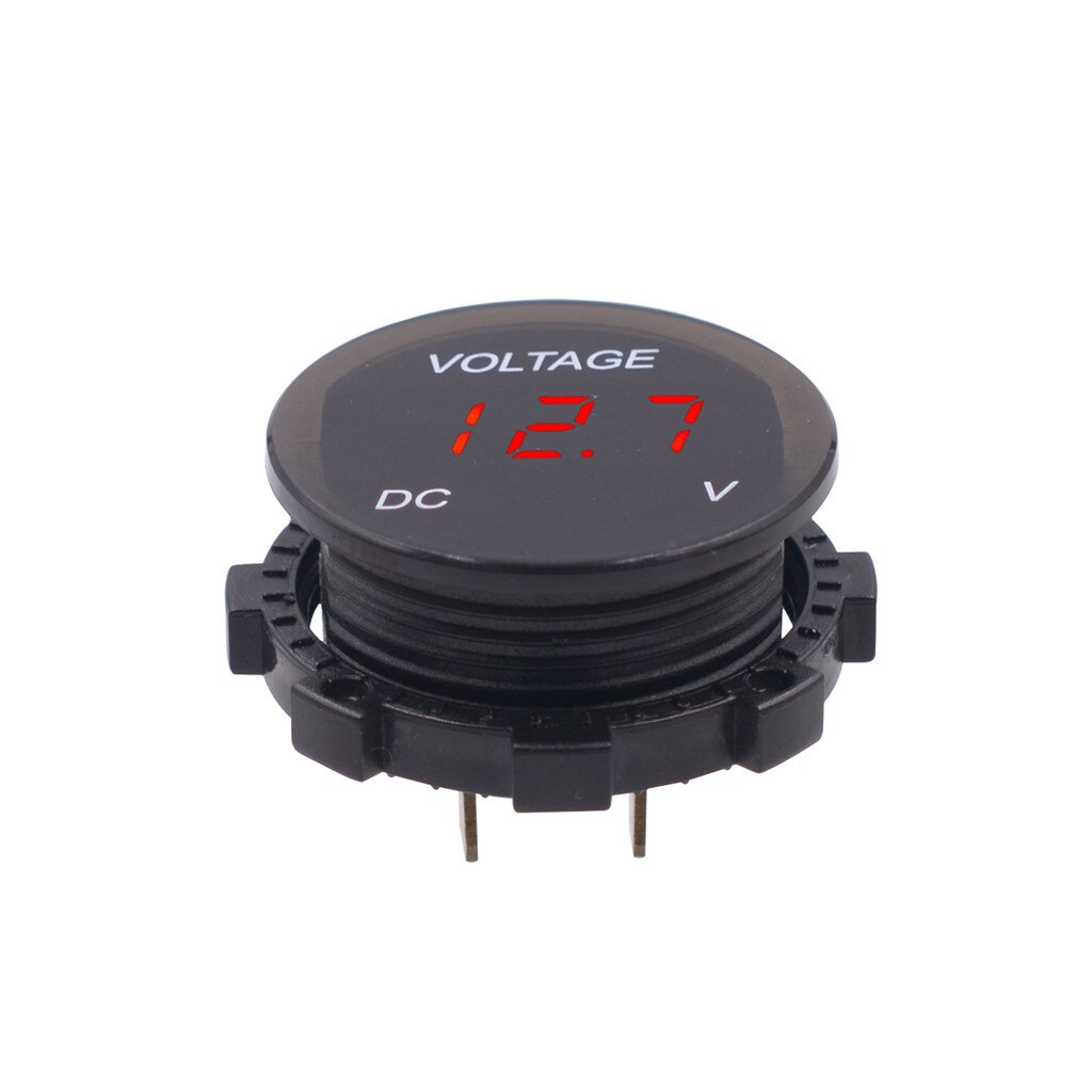 DC 12V-24V Digital Voltmeter Round Waterproof LED ... – Vicedeal