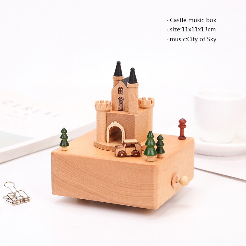 Wooden Carousel Music Boxes Retro Vintage Home Dec... – Grandado