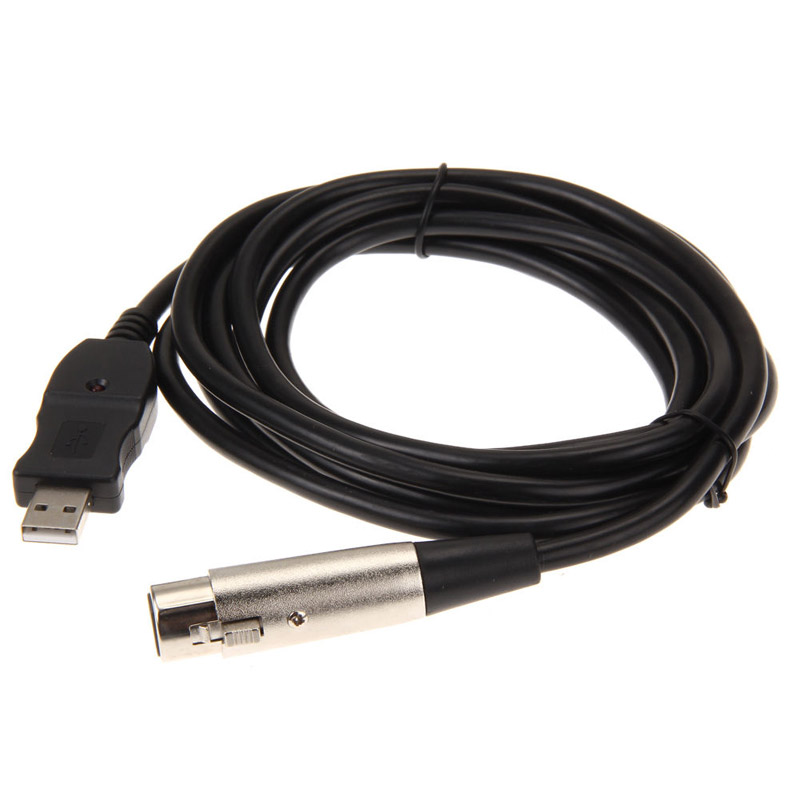 3M Long USB Male to 3 Pin XLR Female Microphone MI... – Grandado