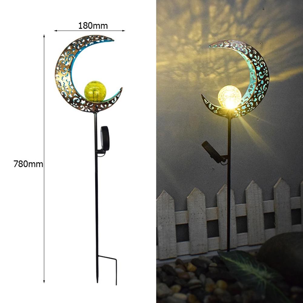 Solar Led Zon Maan Vlam Licht Waterdicht Retro Iro... – Grandado