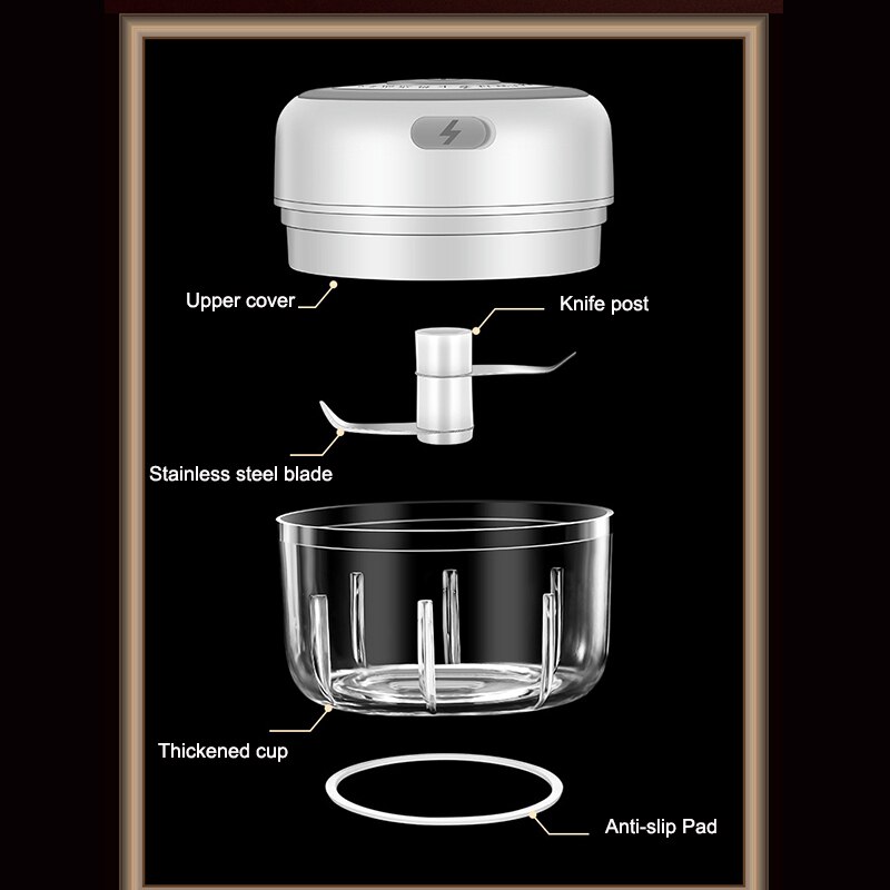 Wireless Mini Electric Mixer Garlic Machine USB Re... – Grandado