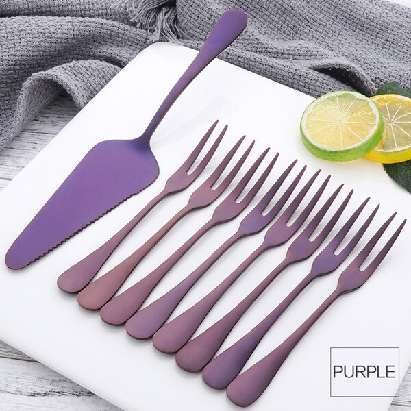 9 Pieces Stainless Steel Cake Forks Cake Shovel Se... – Vicedeal