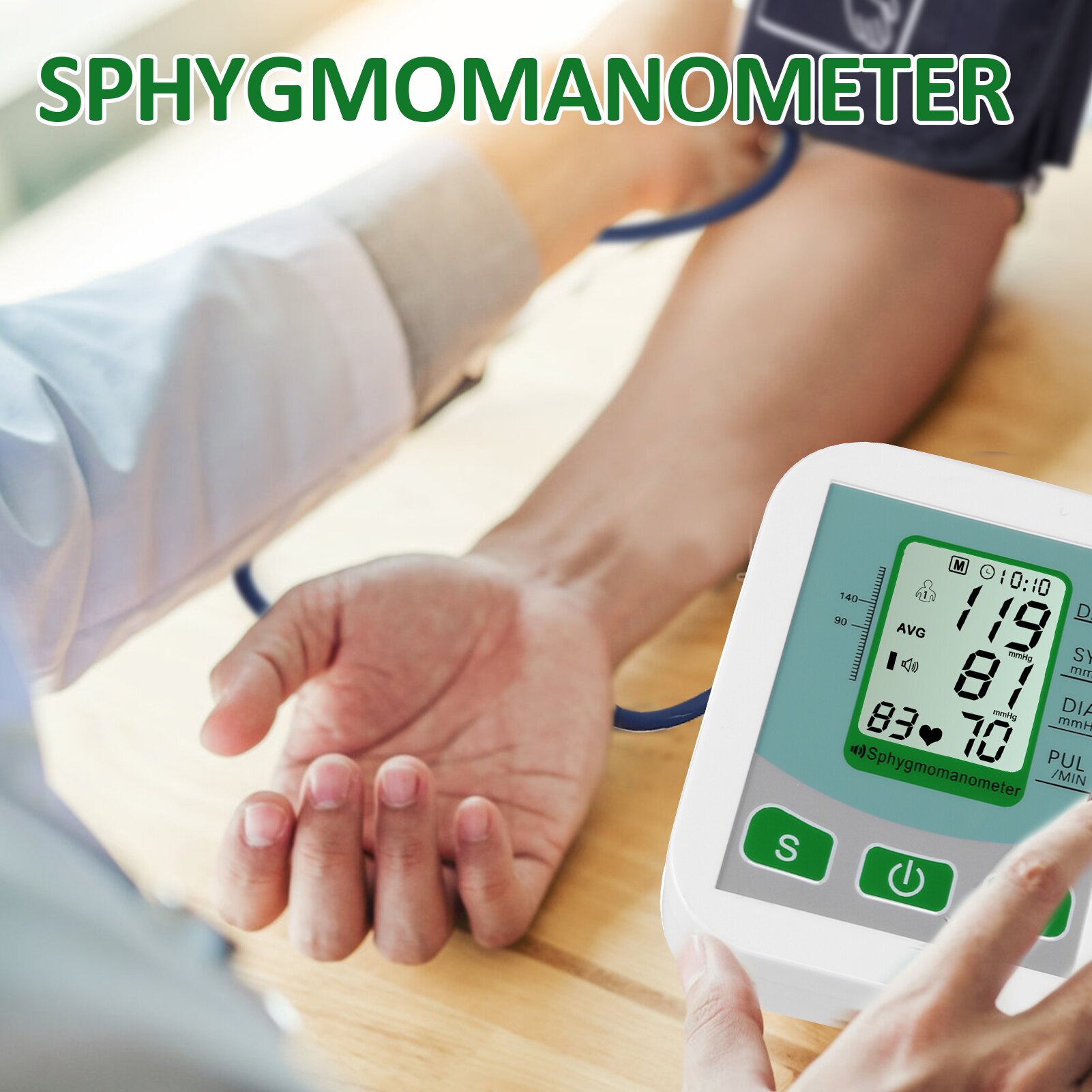 Digital Pressure Tonometer LCD Display Electronic ... – Grandado