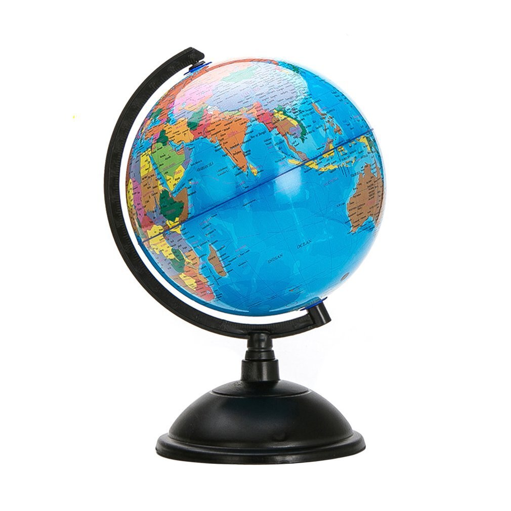 20Cm Wit World Map Globe Met Swivel Stand Geografi... – Grandado
