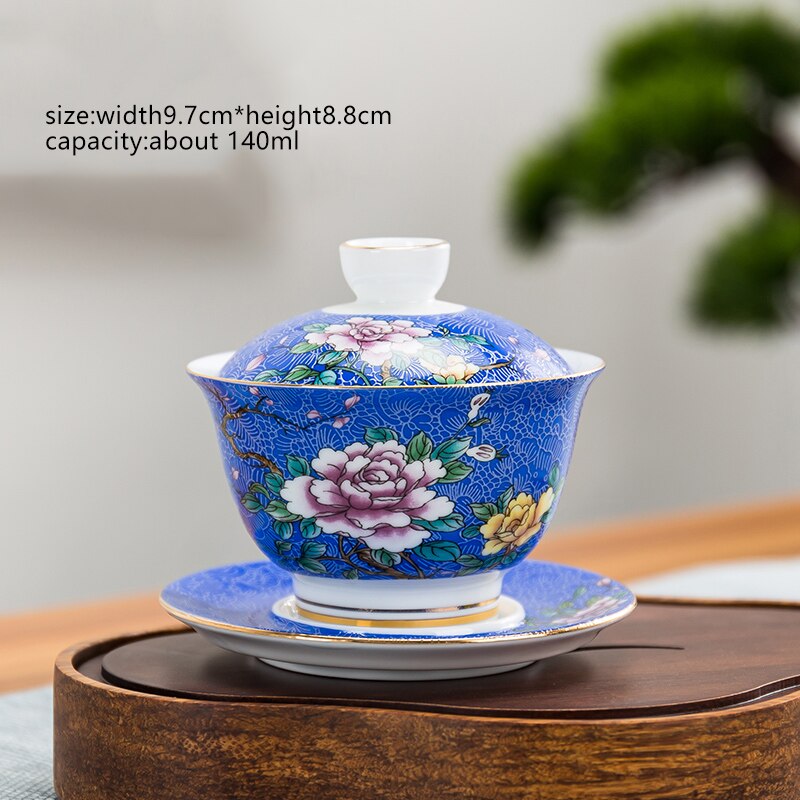 145ml Flowers Tea Tureen Ceramic Porcelain Tea Bow... – Grandado