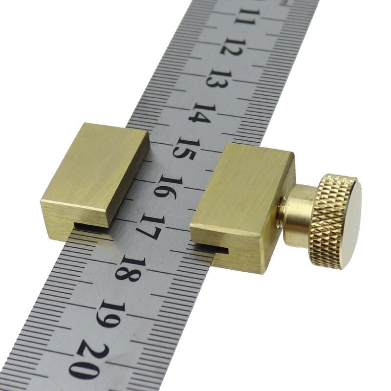 Steel Ruler Limit Block Brass Positioning Adjustme... – Grandado