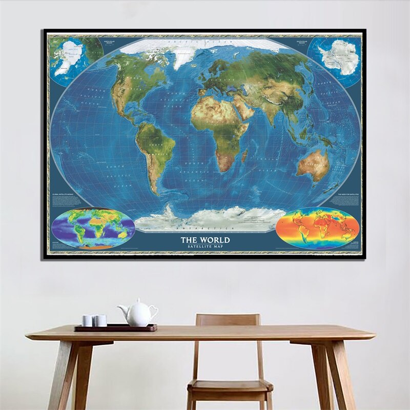The World Map Unframed Posters and Prints Wall Art... – Grandado