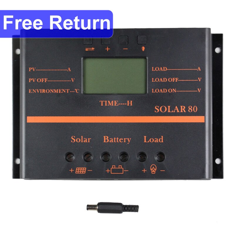 Solar Controller Solar 80 12V/24V 80A Solar Charge... – Grandado