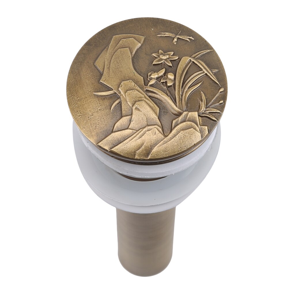 Bathroom Lavatory Basin Sink Pop Up Drain With Rou... – Grandado