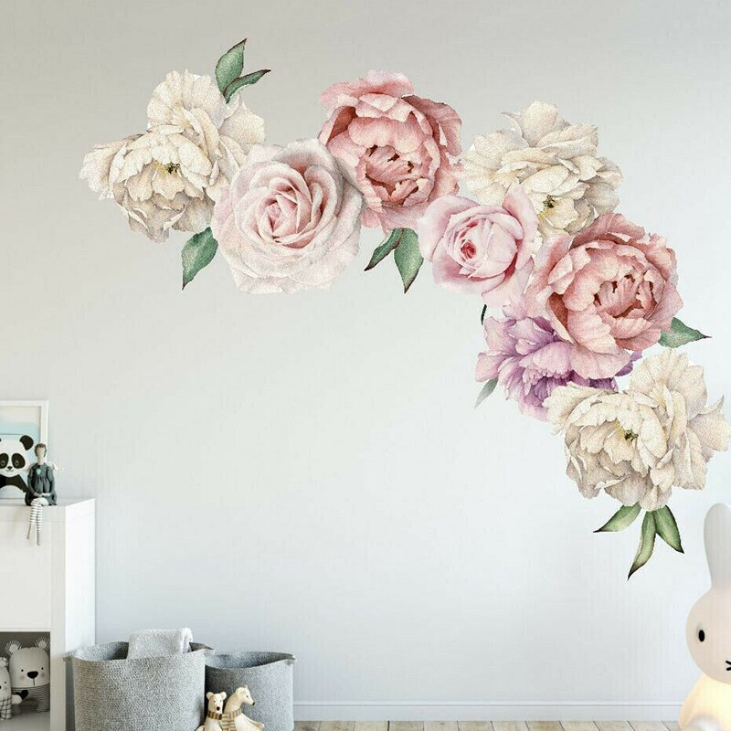 1Pcs Peony Flowers Wall Sticker Art Nursery Decals... – Vicedeal