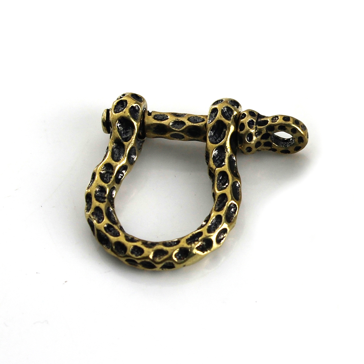 1pcs Solid Brass Bow Shackle D Ring Keychain Keyri... – Grandado