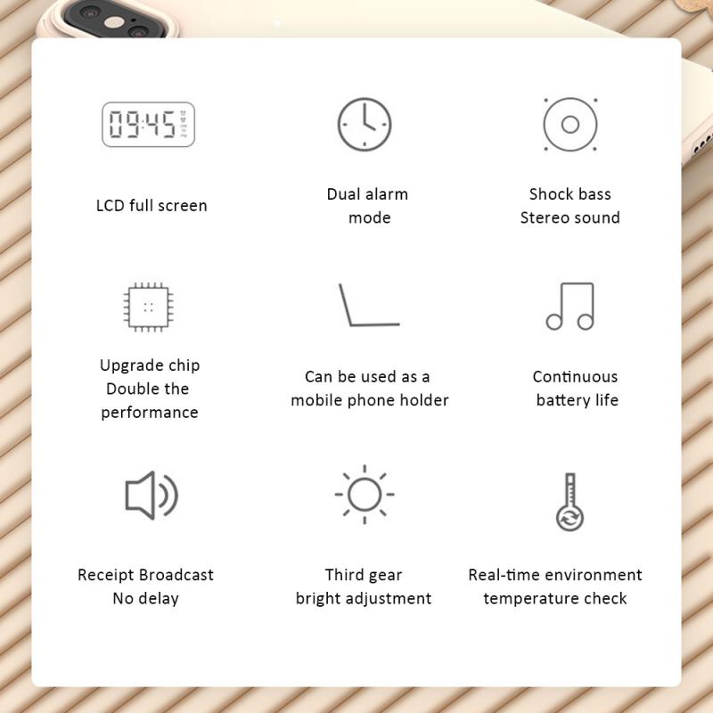 Dual Alarm Car Clock Hands-free Calling FM Functio... – Grandado