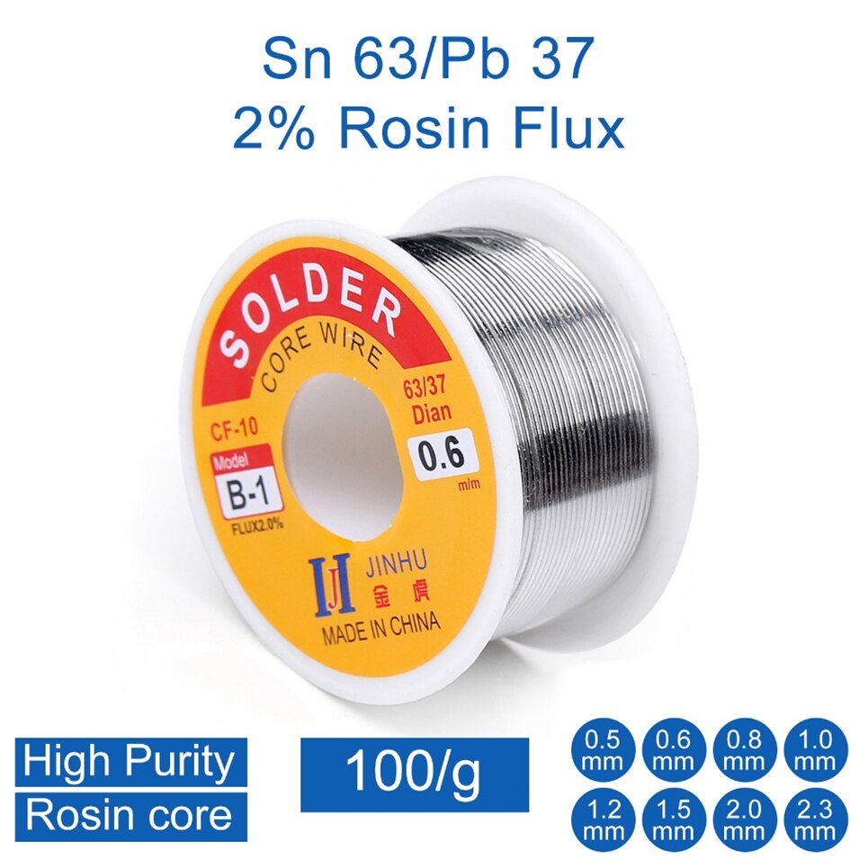 100g Solder Wire 63/37 Tin Lead 1.2mm 2.0mm 0.5mm ... – Grandado