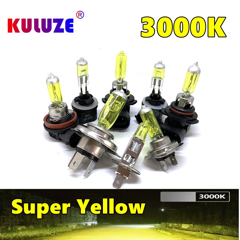 2Pcs H7 Super Yellow Headlamp 3000K 12V55W Yellow ... – Grandado
